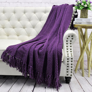 Purple Blankets & Throws You'll Love | Wayfair