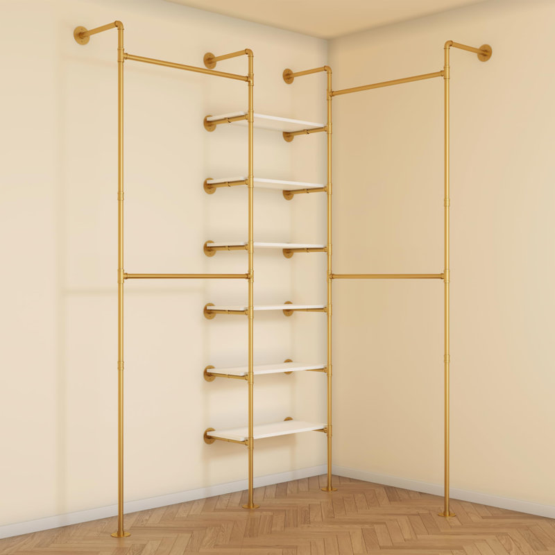 Wendes Kem Metal Wall Mounted Clothes Rack | Wayfair