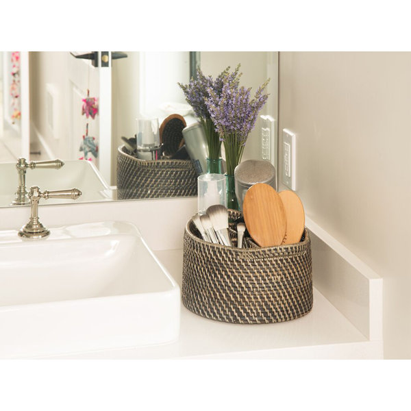 Rosecliff Heights Bavan Handwoven Oval Rattan Flatware Caddy & Reviews ...