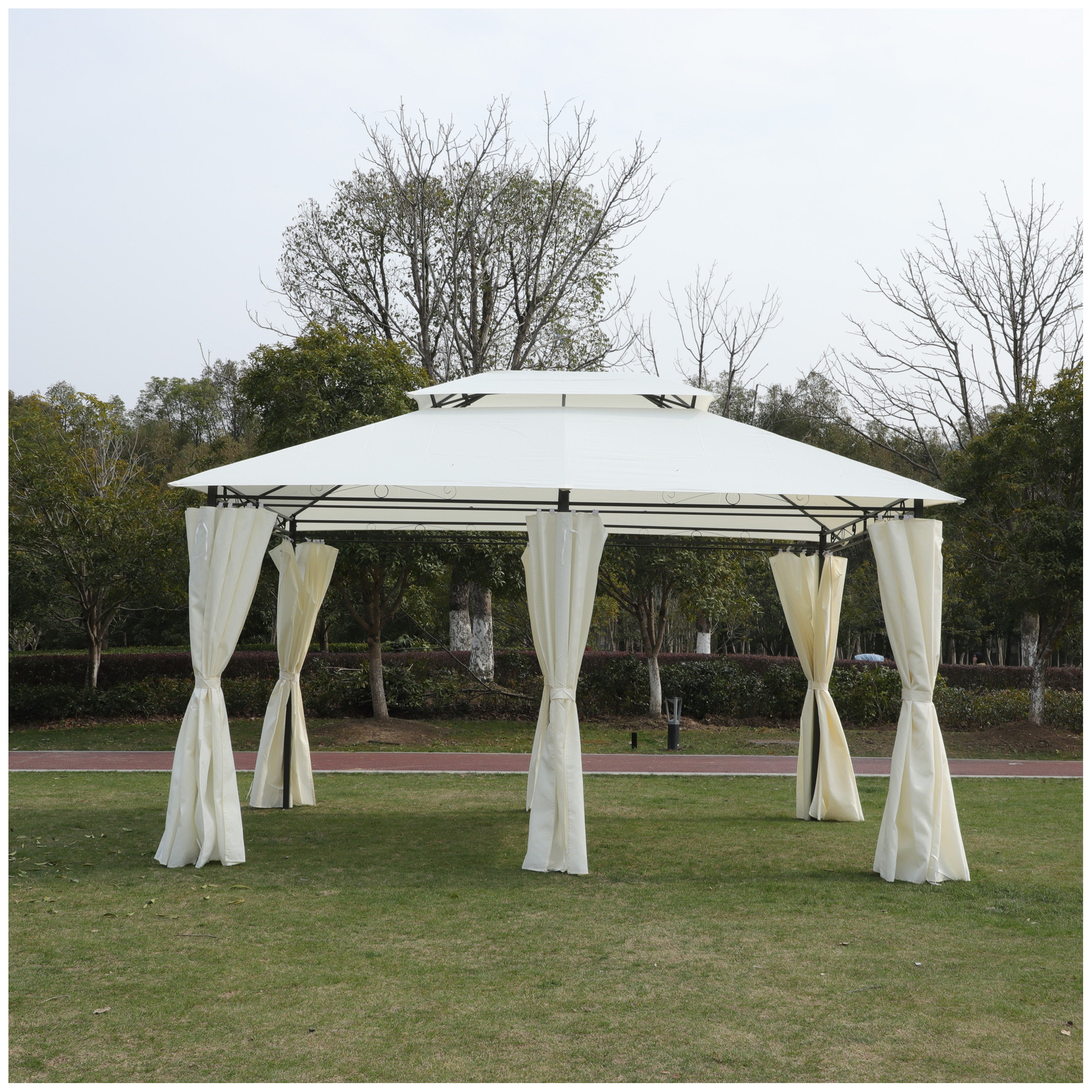 Taroo Clocks 13X10 Outdoor Patio Gazebo Canopy Tent With Ventilated ...