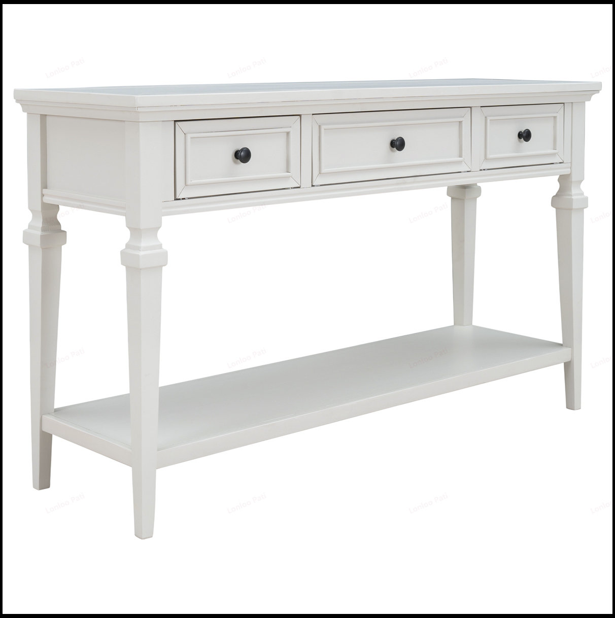 Latitude Run® Charming Vintage Console Table with Multiple Functional Elements for Stylish and ...