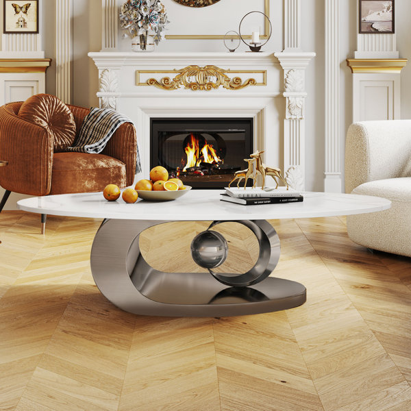 Oval White Coffee Tables You'll Love | Wayfair