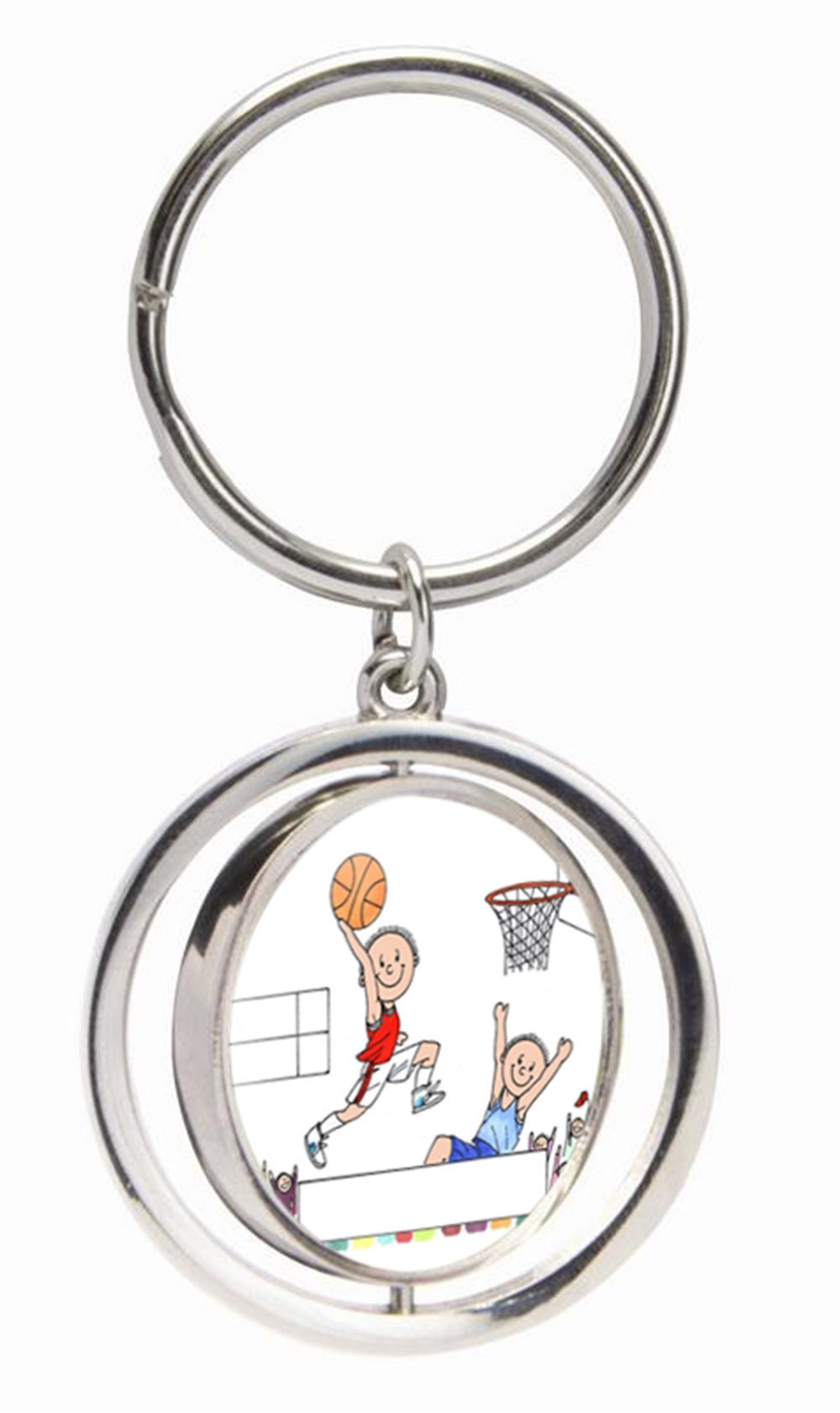 Printed Perfection Personalized Basketball - Male Small Spinning Key ...