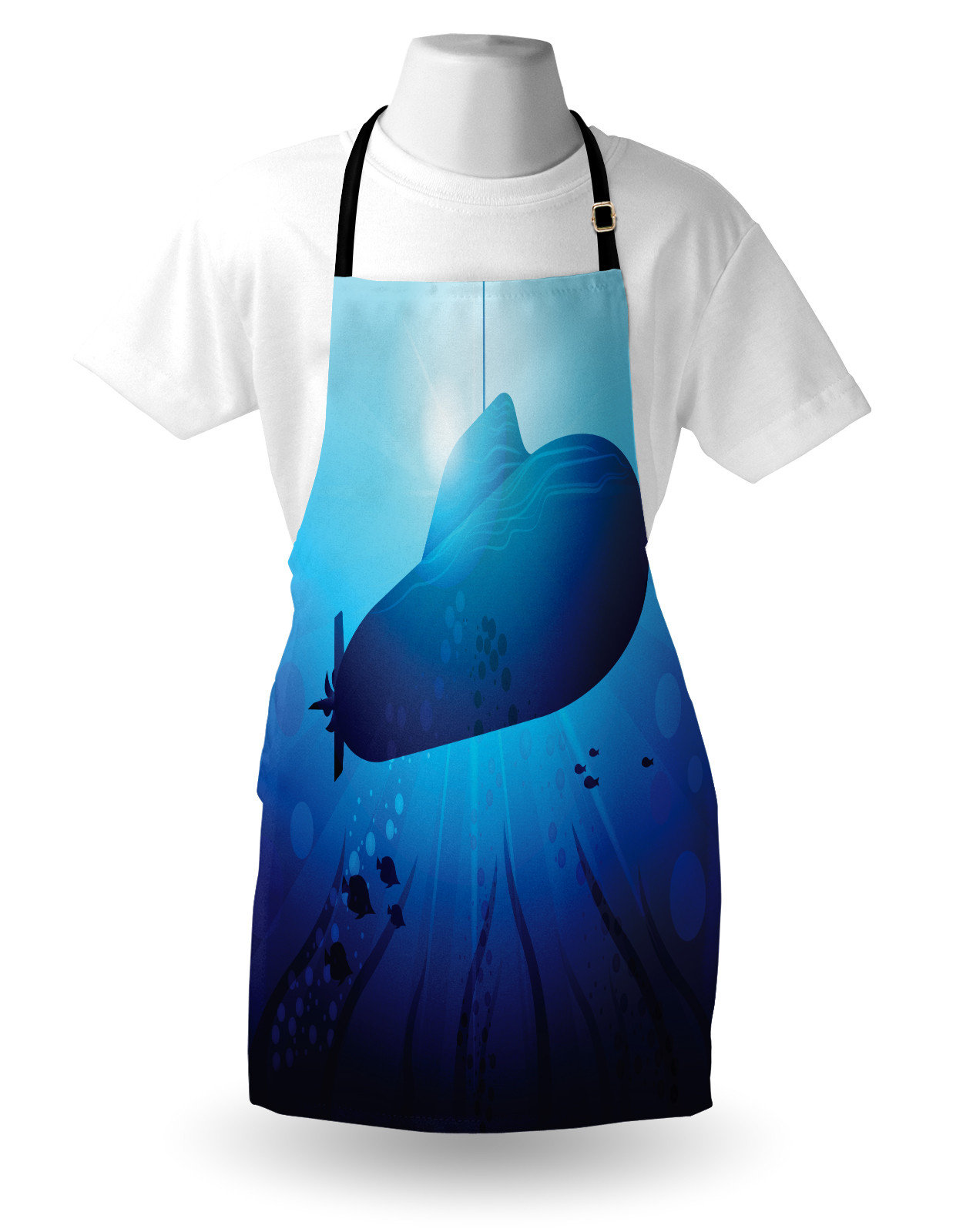 Longshore Tides Deep Sea Apron Unisex Monochrome Submarine Art Adult ...