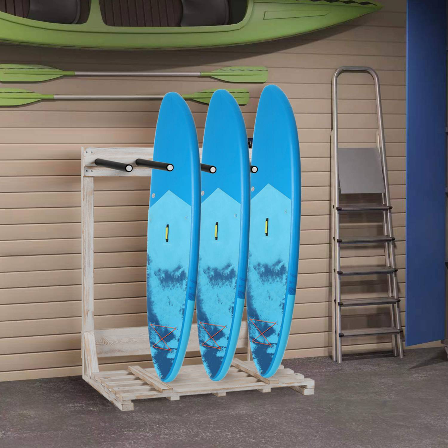 MY GIFT Husman Freestanding Solid Wood Ski/Snowboard Rack | Wayfair.co.uk