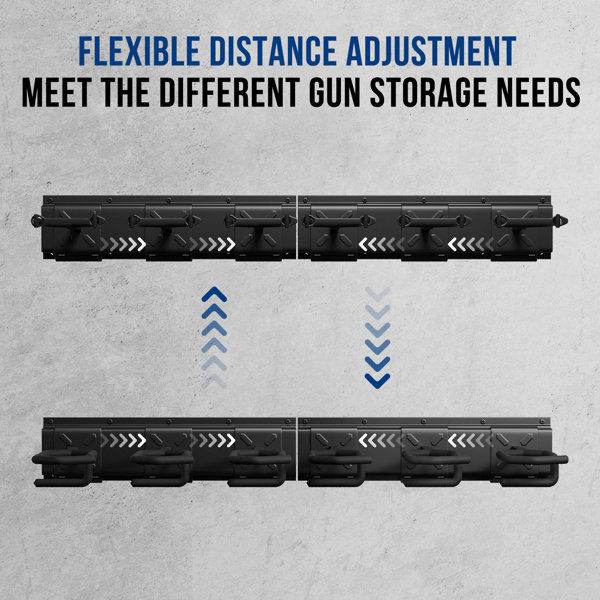 Blacksmith Rifle Racks Wall Mounted, 6-Slot Gun Rack | Wayfair