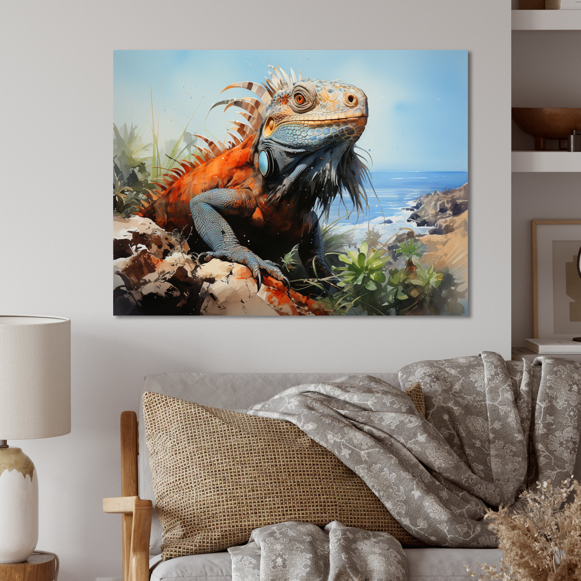 Winston Porter Lizard On Rock I - Animals Metal Art Print - Wayfair Canada