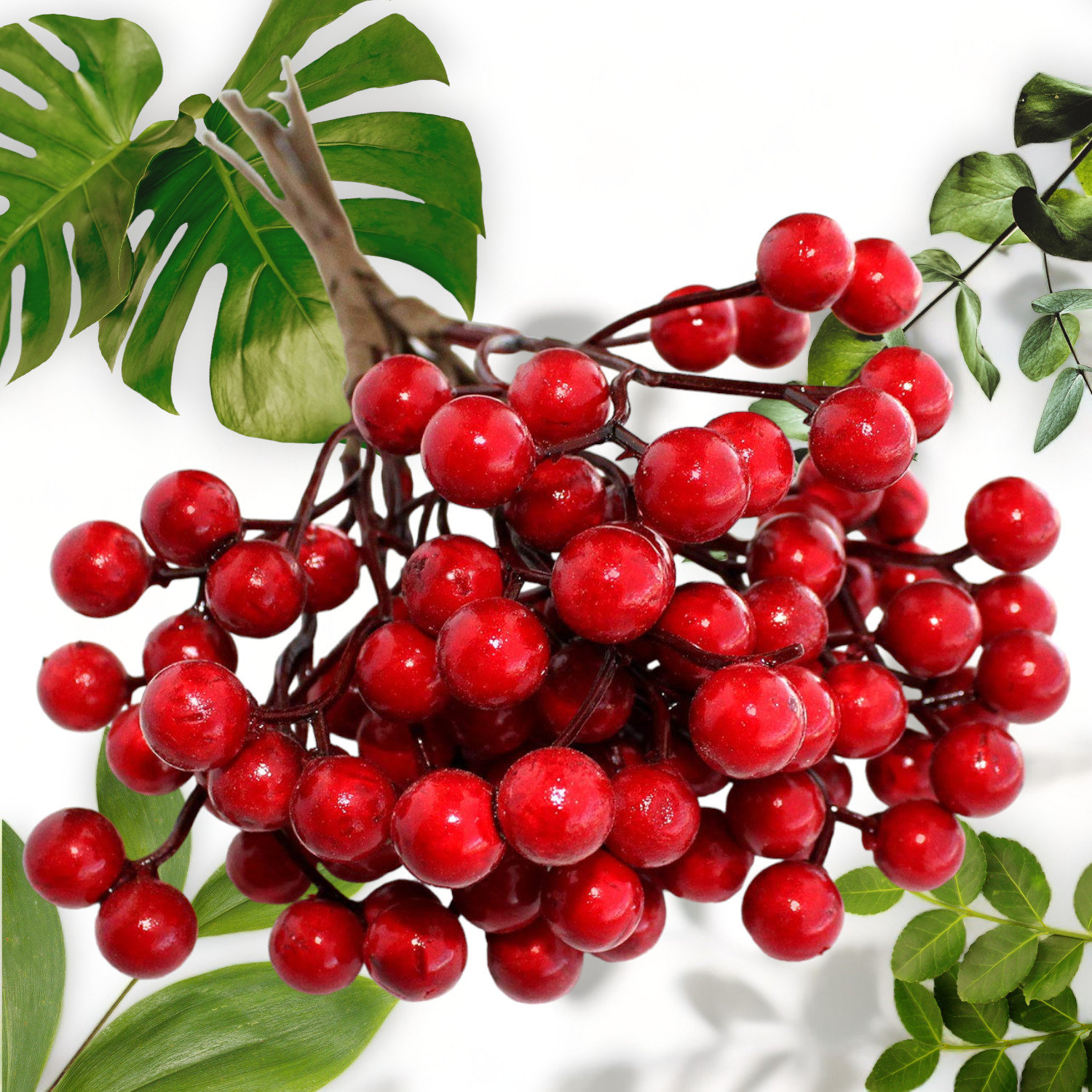 Pacific Funds Berry Stems Artificial Winter Floral Picks (Set of 2 ...