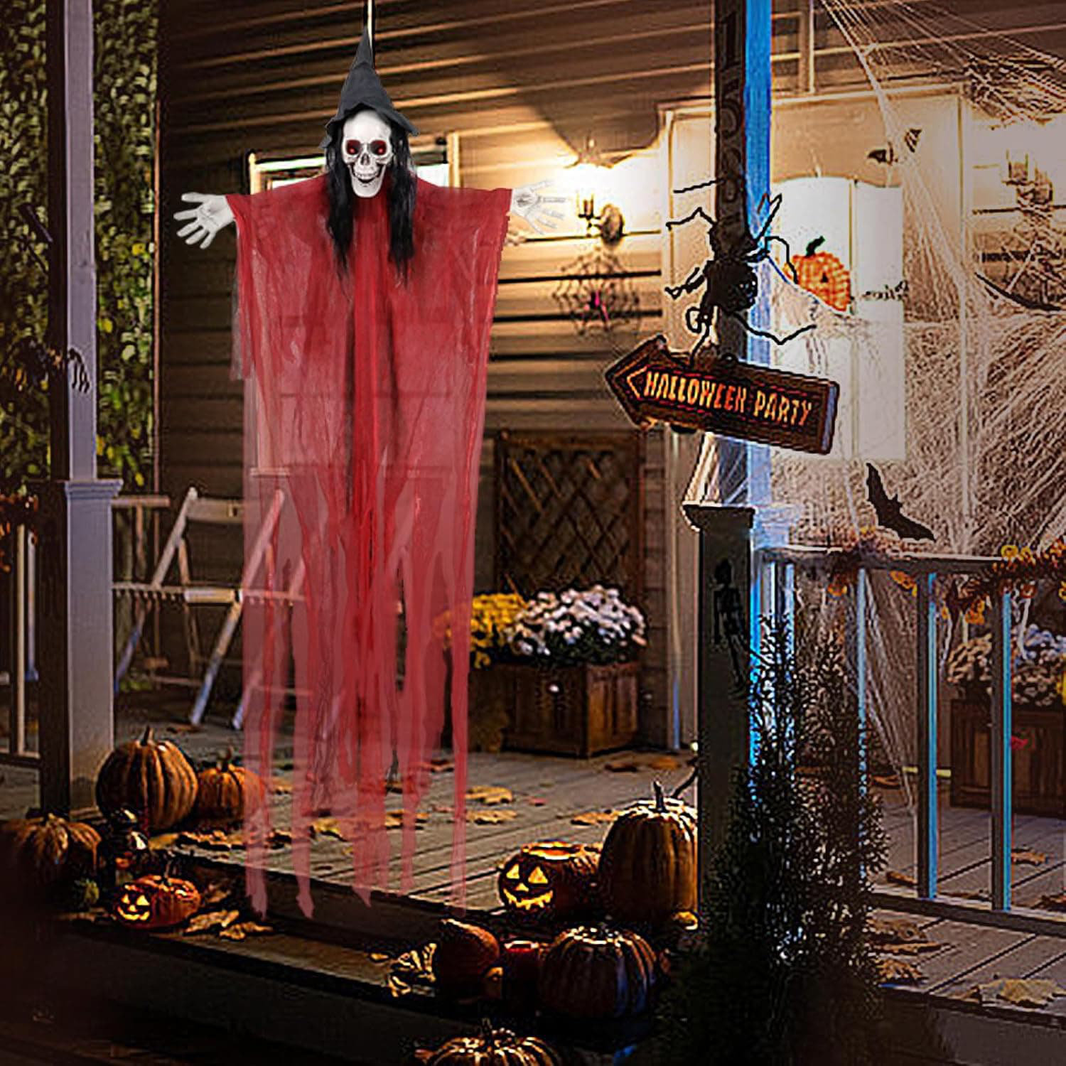 Everly Quinn 6.5ft Life Size Animated Witch Halloween Outdoor ...