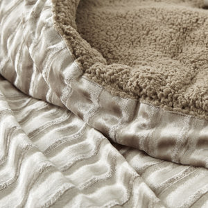 Coma Inducer Velvet Crush Ridged Beige Coma Inducer Oversized Comforter ...
