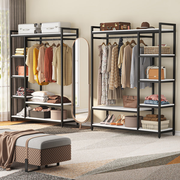 17 Stories Krina 47'' Manufactured Wood Clothing Rack & Reviews | Wayfair