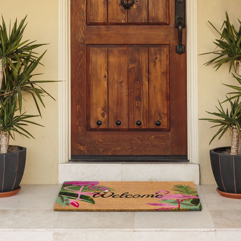 Bay Isle Home™ Cular Printed 28 in. x 18 in. Non-Slip Outdoor Door Mat ...