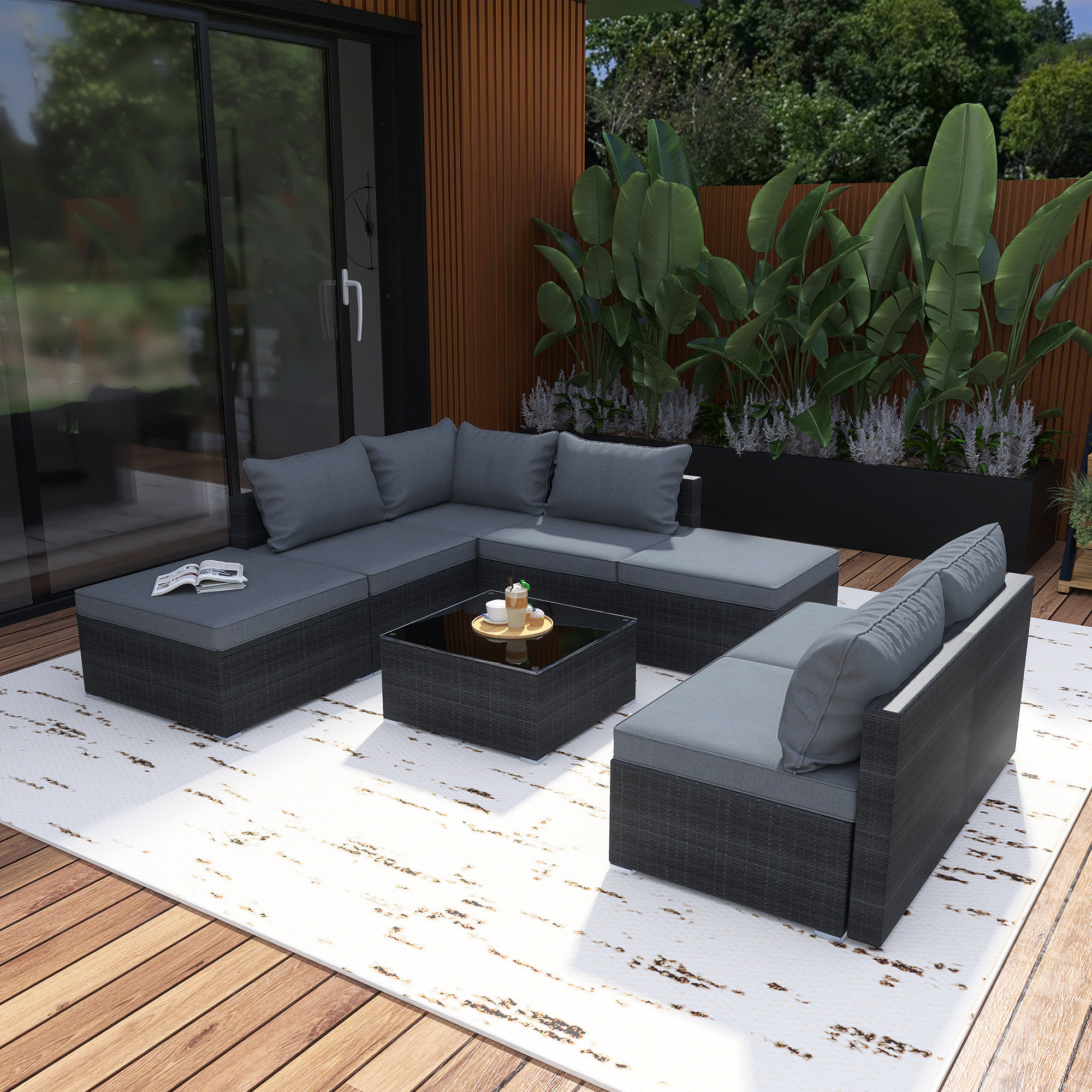 Latitude Run® 8-Pieces Outdoor Patio Sofa Sets - Wayfair Canada