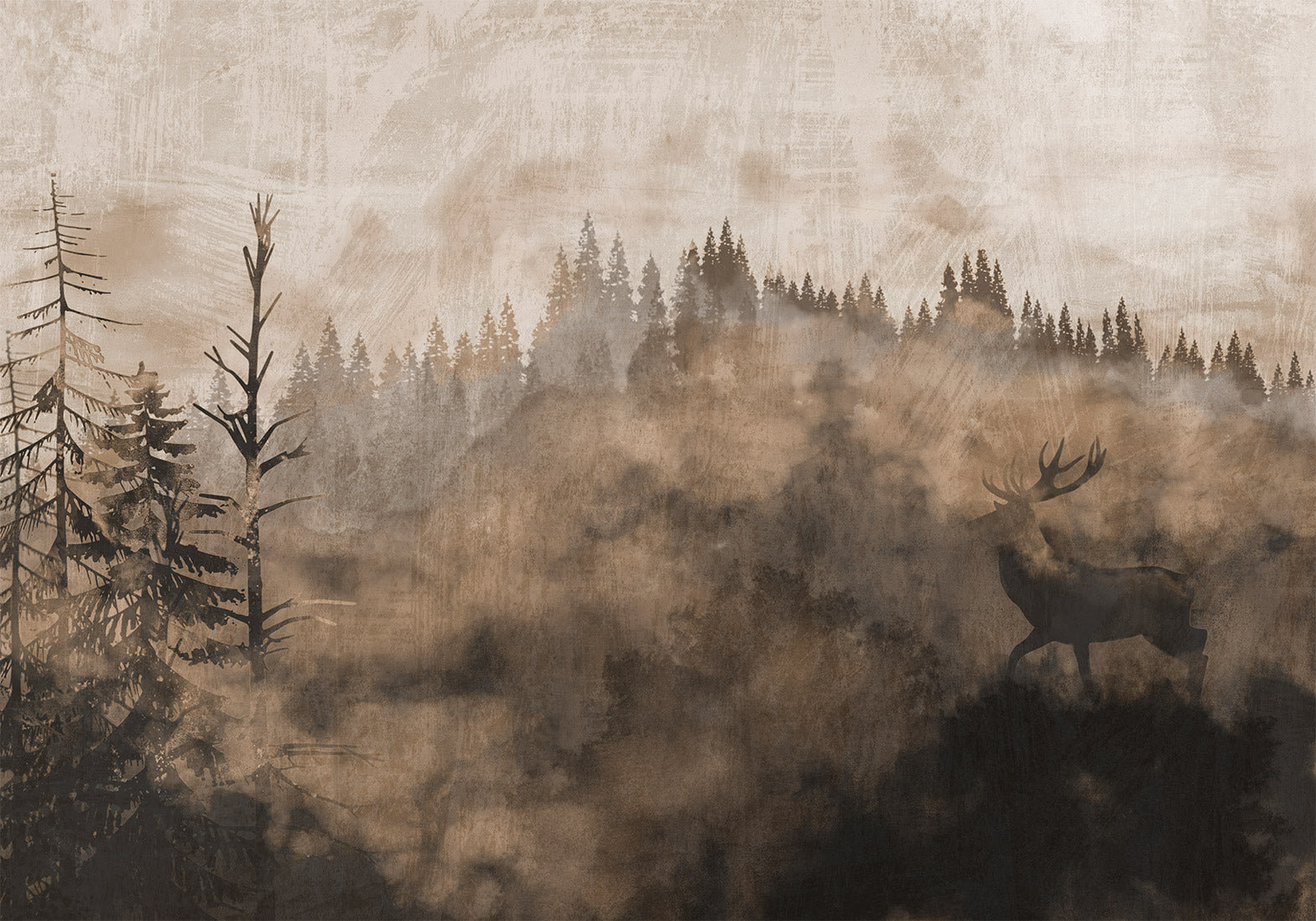 Millwood Pines Peel & Stick Landscape Wall Mural - Memory Of The Wild ...
