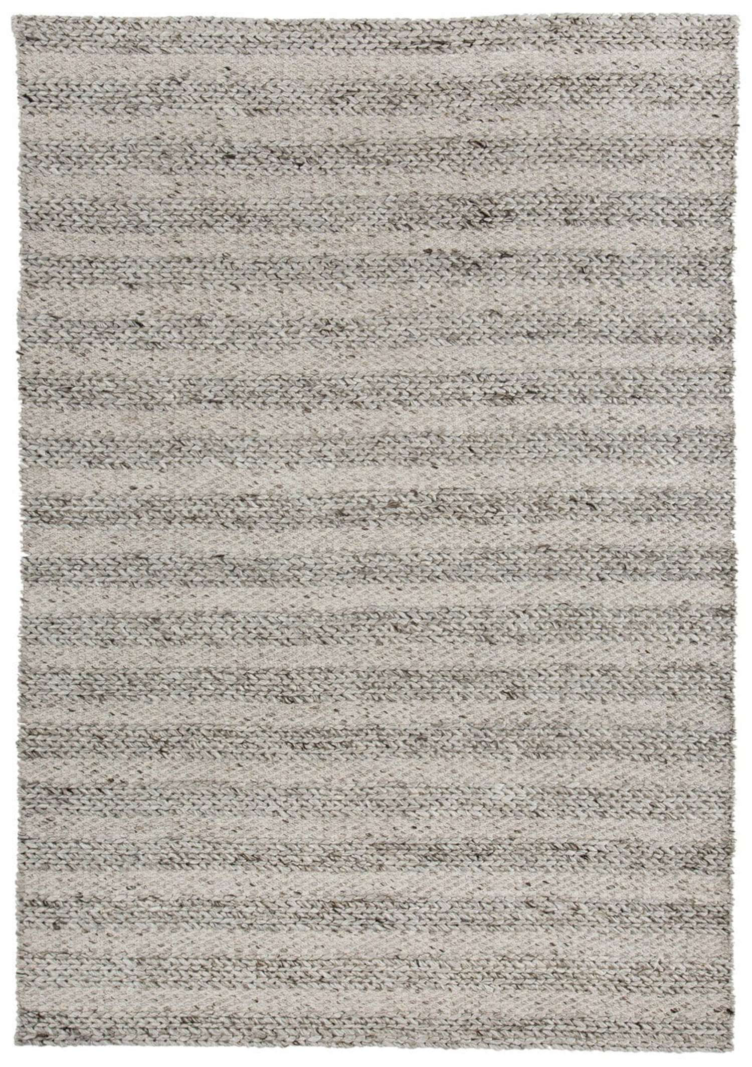 Miss Amara Solid Color Handmade Power Loom Wool Area Rug in Gray | Wayfair