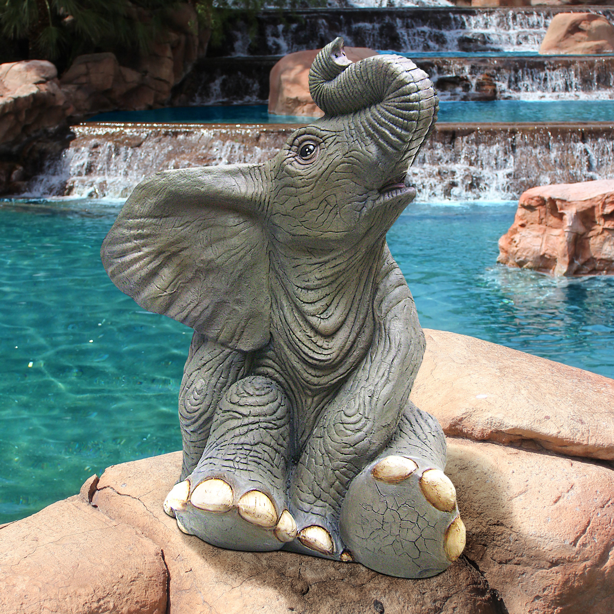 Design Toscano Sitting Baby Elephant Garden Statue - Wayfair Canada