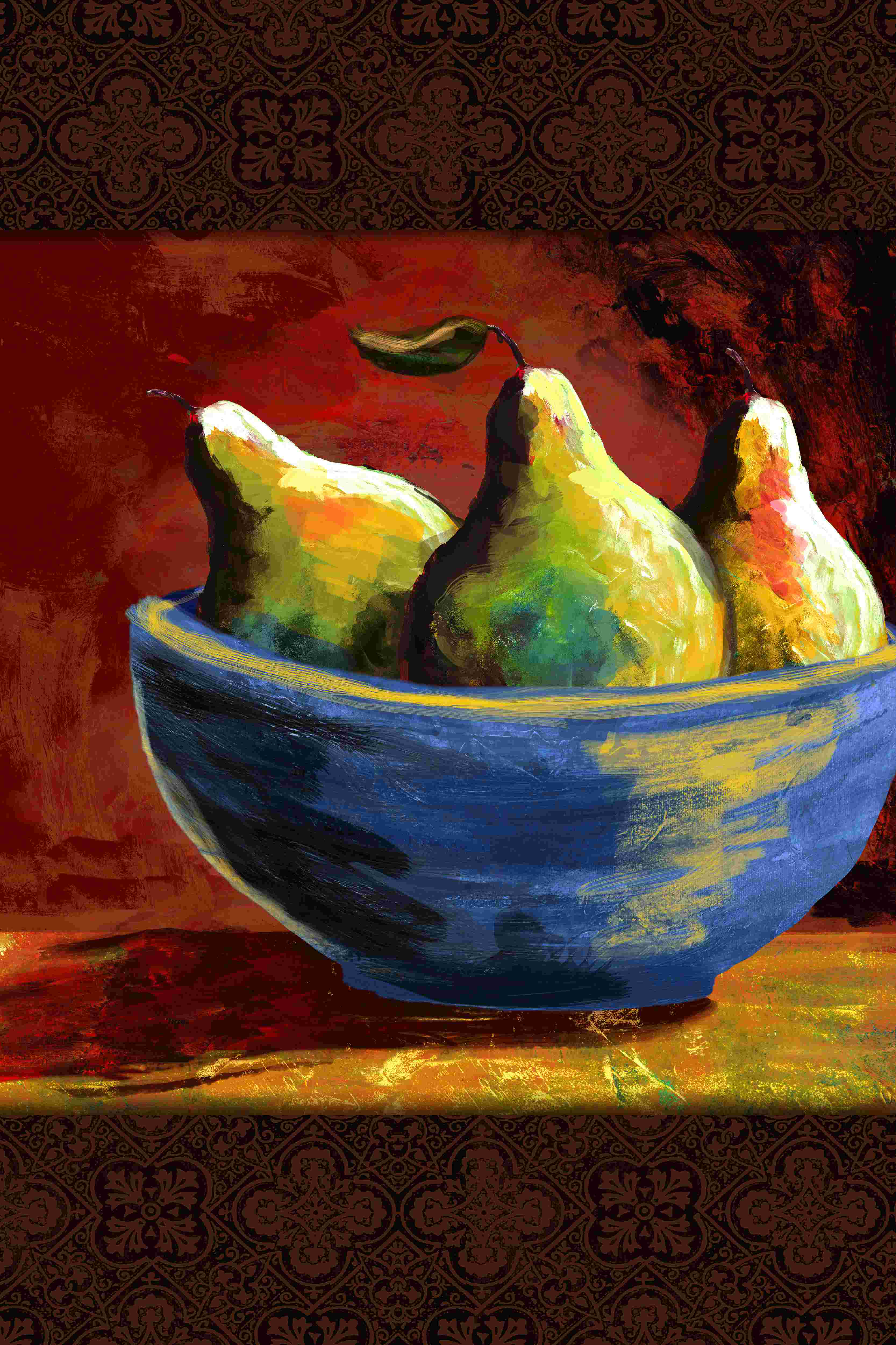 August Grove® Painterly Fruit Bowl 3 - Wrapped Canvas Graphic Art | Wayfair