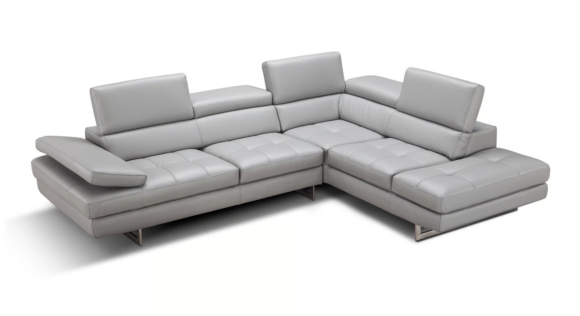 The Classy Home Amesbury Light Grey Sectional | Wayfair