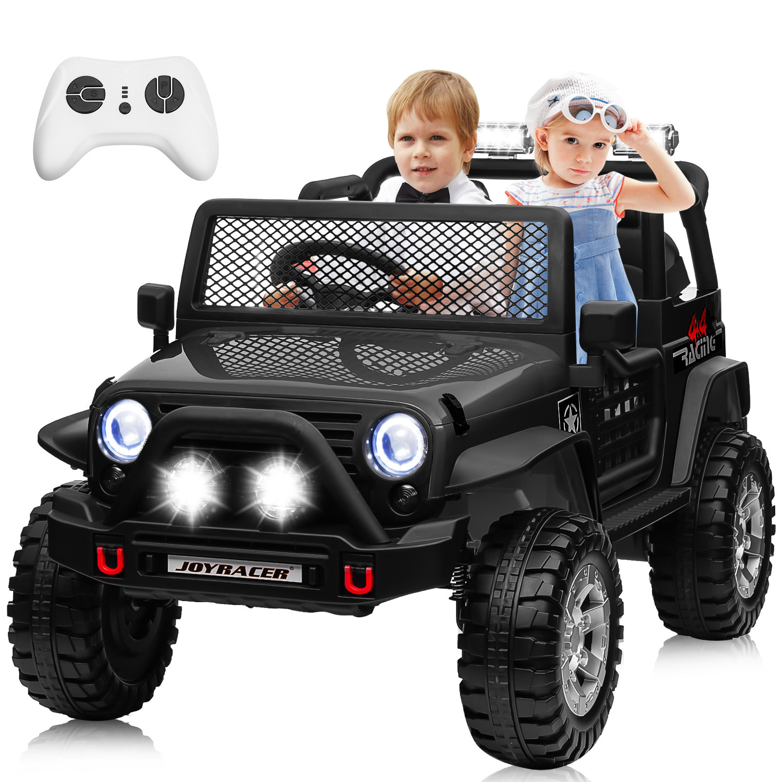 Joyracer 24V 2 Seater Kids Ride on Toys Truck with Remote Control, 4× ...