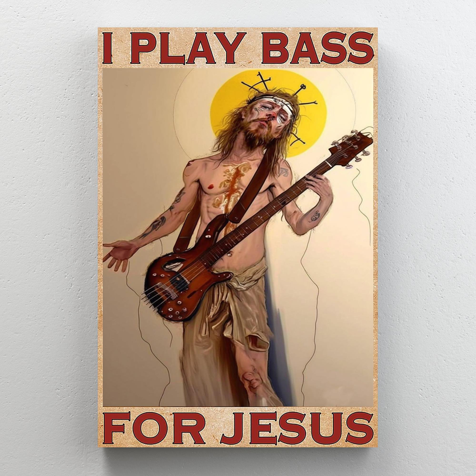 Trinx I Play Bass For Jesus On Canvas Print | Wayfair
