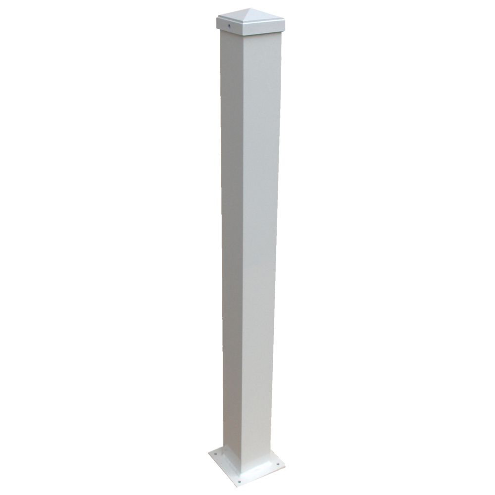 ModVue 3 in. W Aluminum Post with Welded Base & Reviews | Wayfair