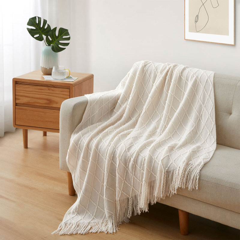 Peace Nest Ultra Lightweight Soft Knitted Throw & Reviews | Wayfair