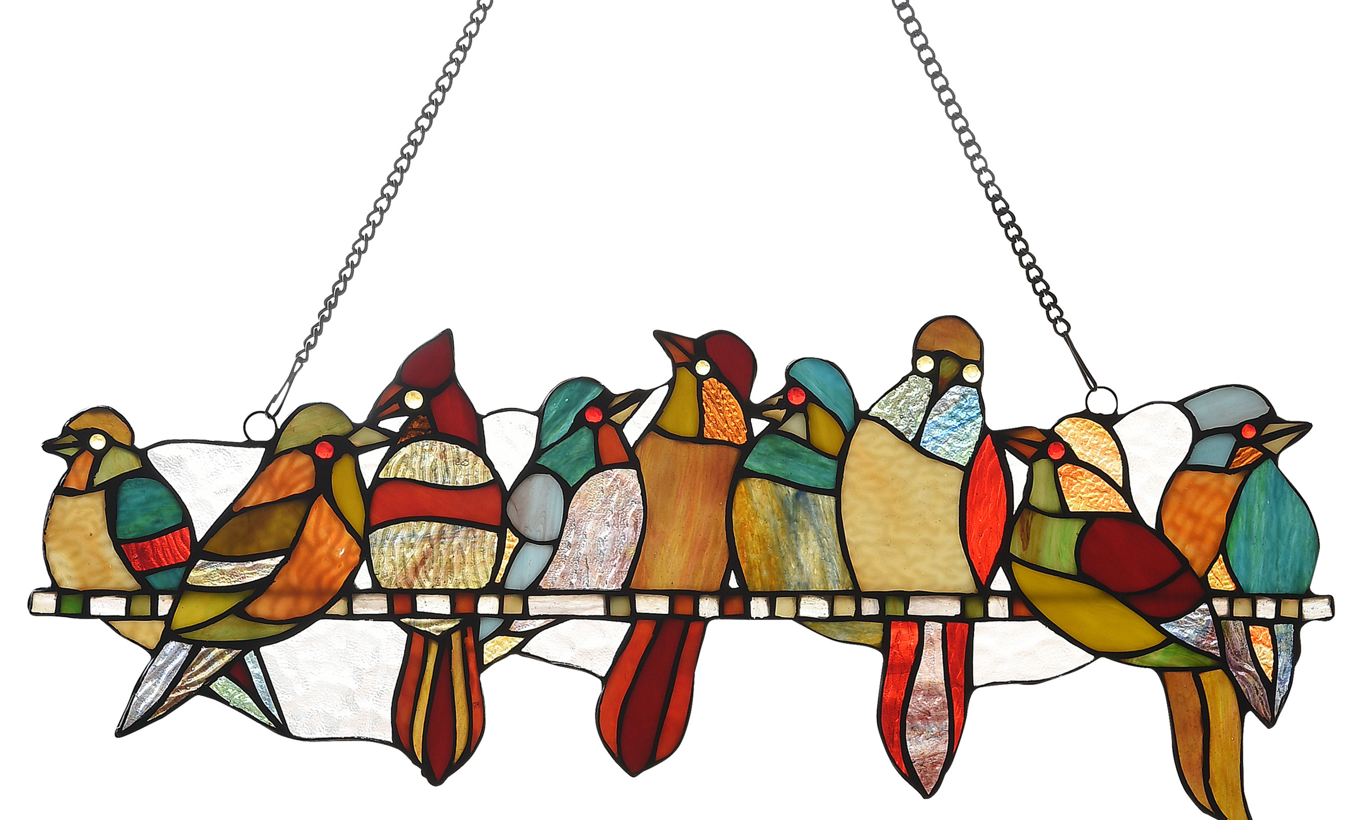 August Grove® Birds on a Vine Window Panel - Wayfair Canada