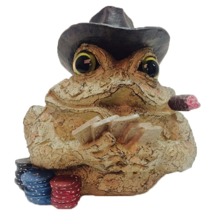 HomeStyles Poker Player Character Toad Garden Statue | Wayfair