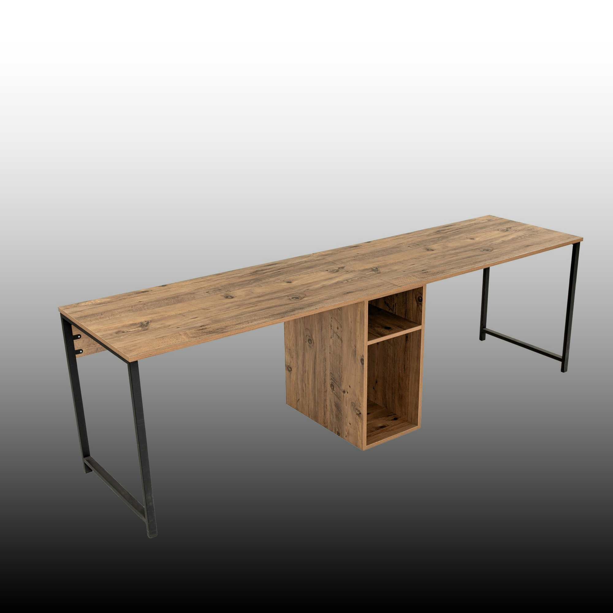 17 Stories 95'' Wide 2 People Metal Legs Study Desk - Wayfair Canada