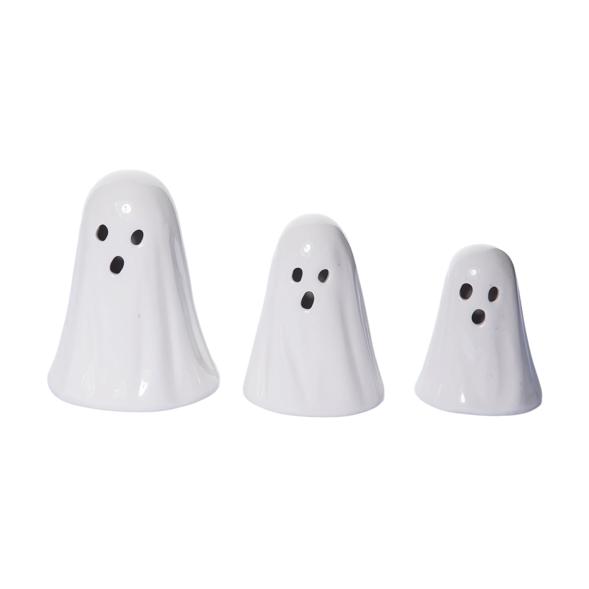 The Holiday Aisle® Dolomite 7 in. White Halloween Ghost Set of 3 | Joss ...