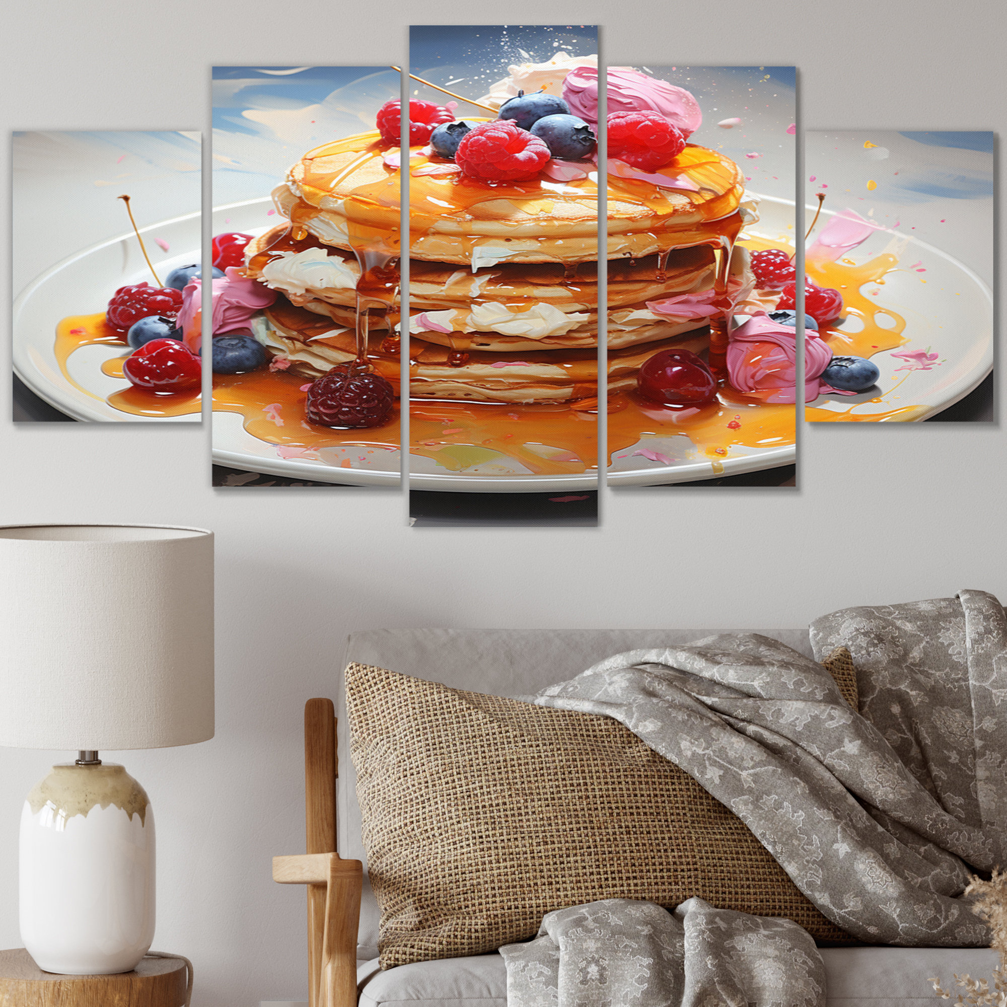 Lark Manor™ 'Pancake Breakfast Popart II - Food & Beverage Wall Decor ...