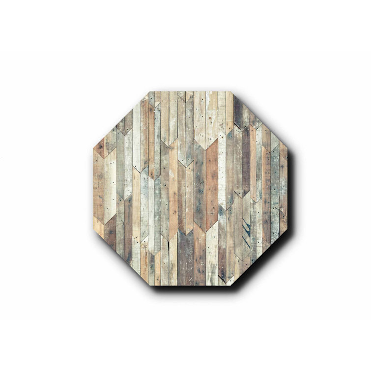 Gracie Oaks Backlight Wood Vintage - Unframed Painting on Metal ...