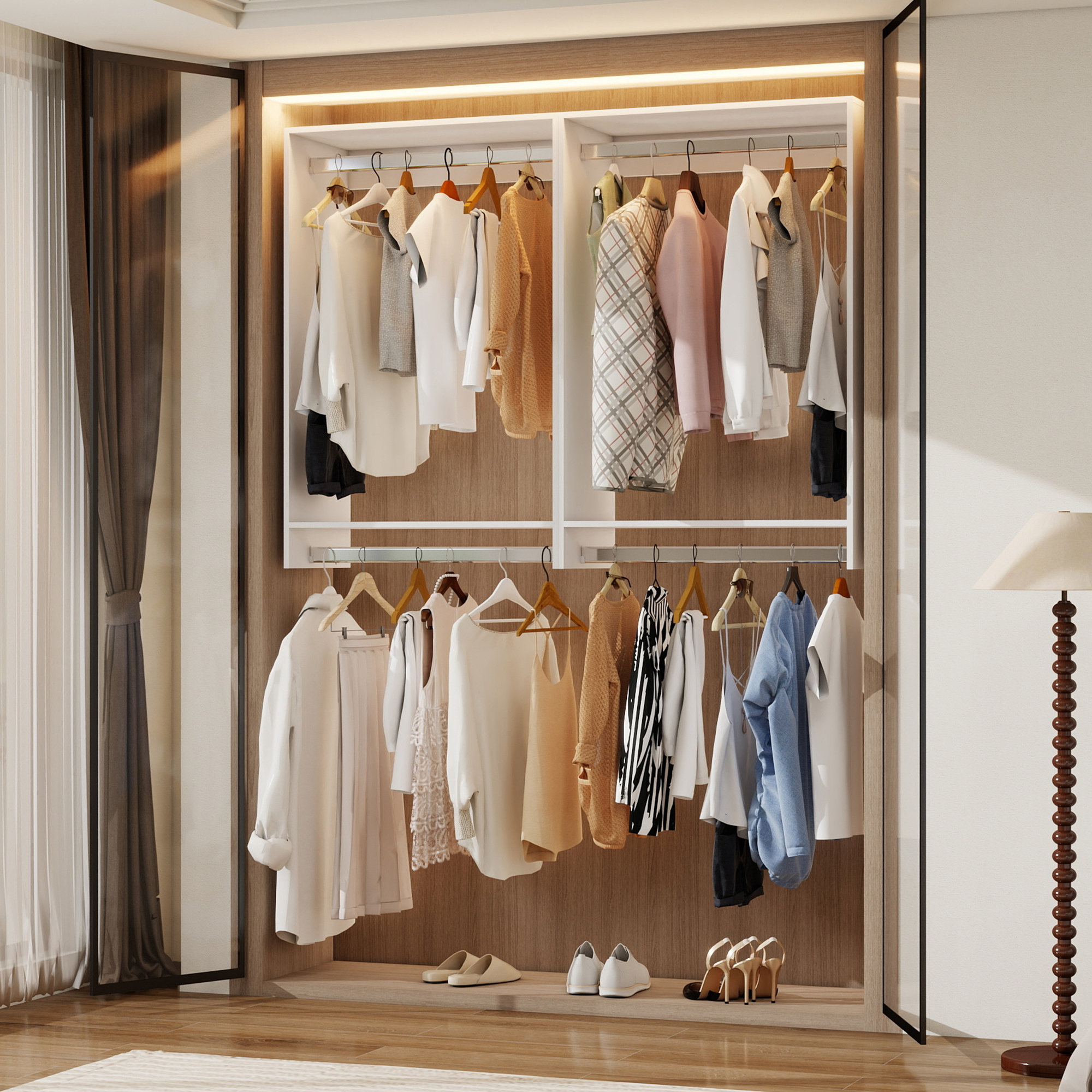 Ivy Bronx Wall Mount Closet System, Sophshelter Closet Organizers and ...