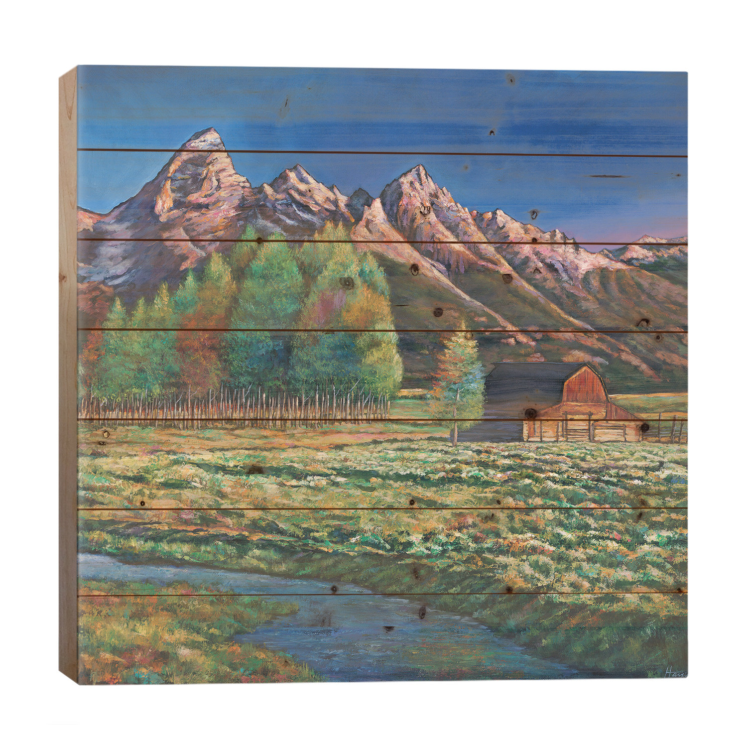 Loon Peak® Wyoming On Wood by Johnathan Harris Print | Wayfair
