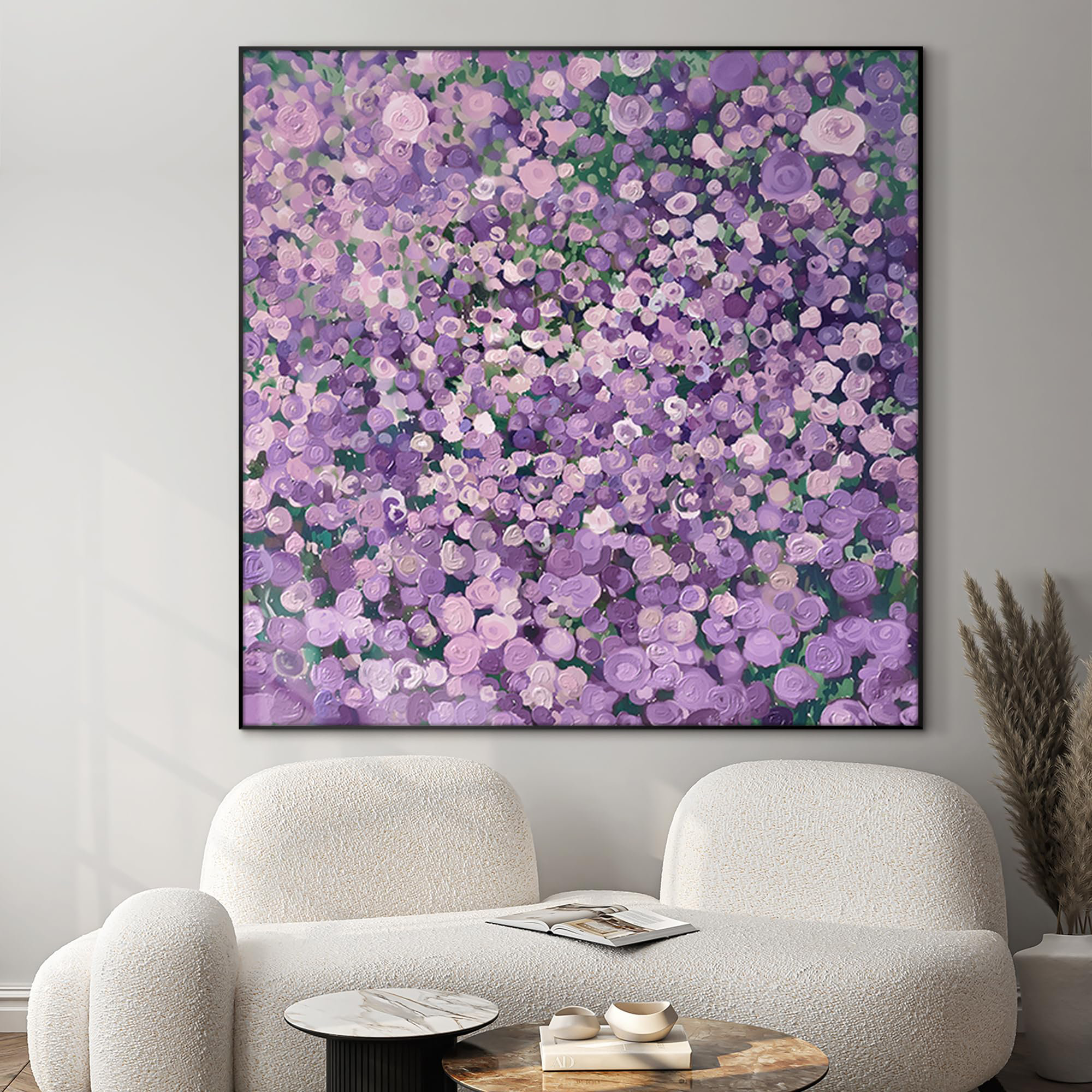 SIGNLEADER Lavender Purple and Pink Flower Burst Design Extra Large ...
