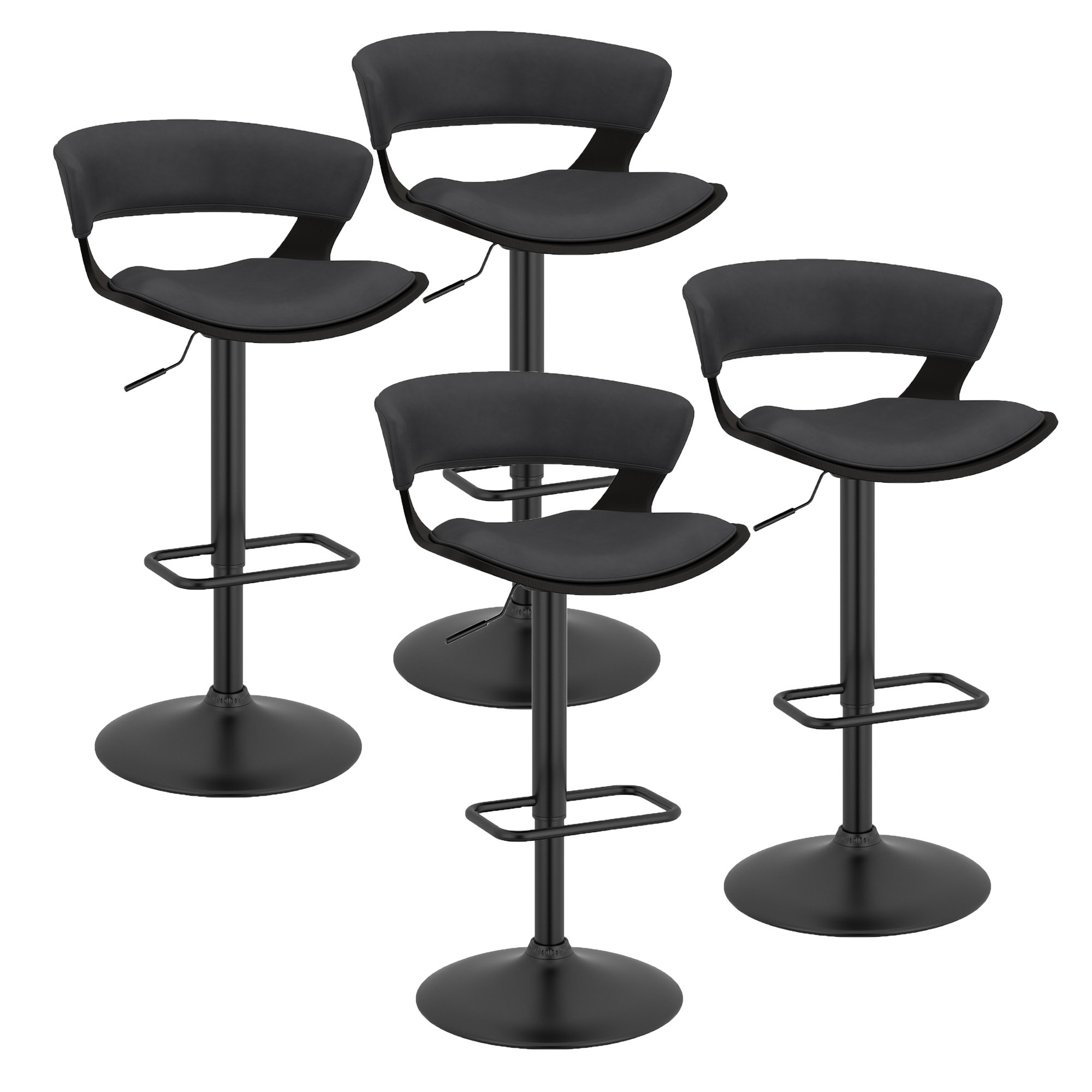 Corrigan Studio® Bronwood Contemporary and Faux Leather Adjustable Air ...