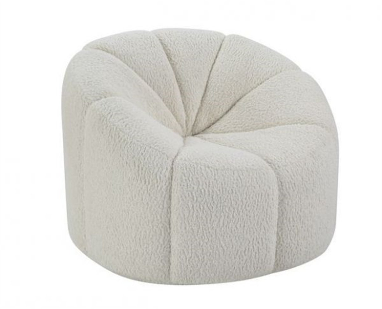 Trule Upholstered Chair With Swivel In White Finish | Wayfair