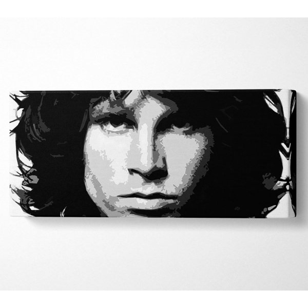 Bright Star Jim Morrison Face B N W - Wrapped Canvas Art Prints ...