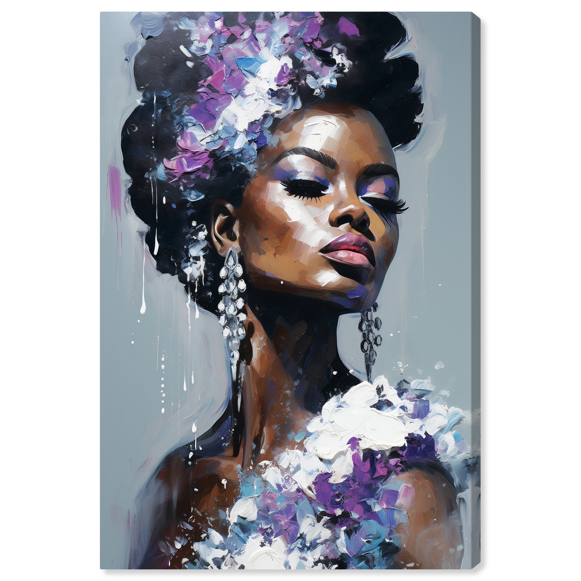 Art Remedy Lost In Silver Thoughts Canvas Glam Women Art by Art Remedy ...