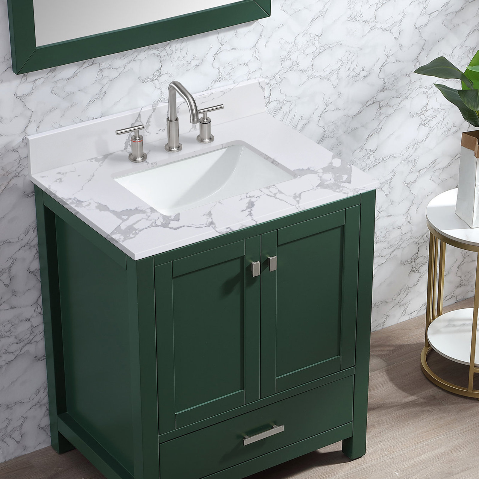 VANITYFAIR 31'' Single Vanity Top with Sink Faucet Holes | Wayfair
