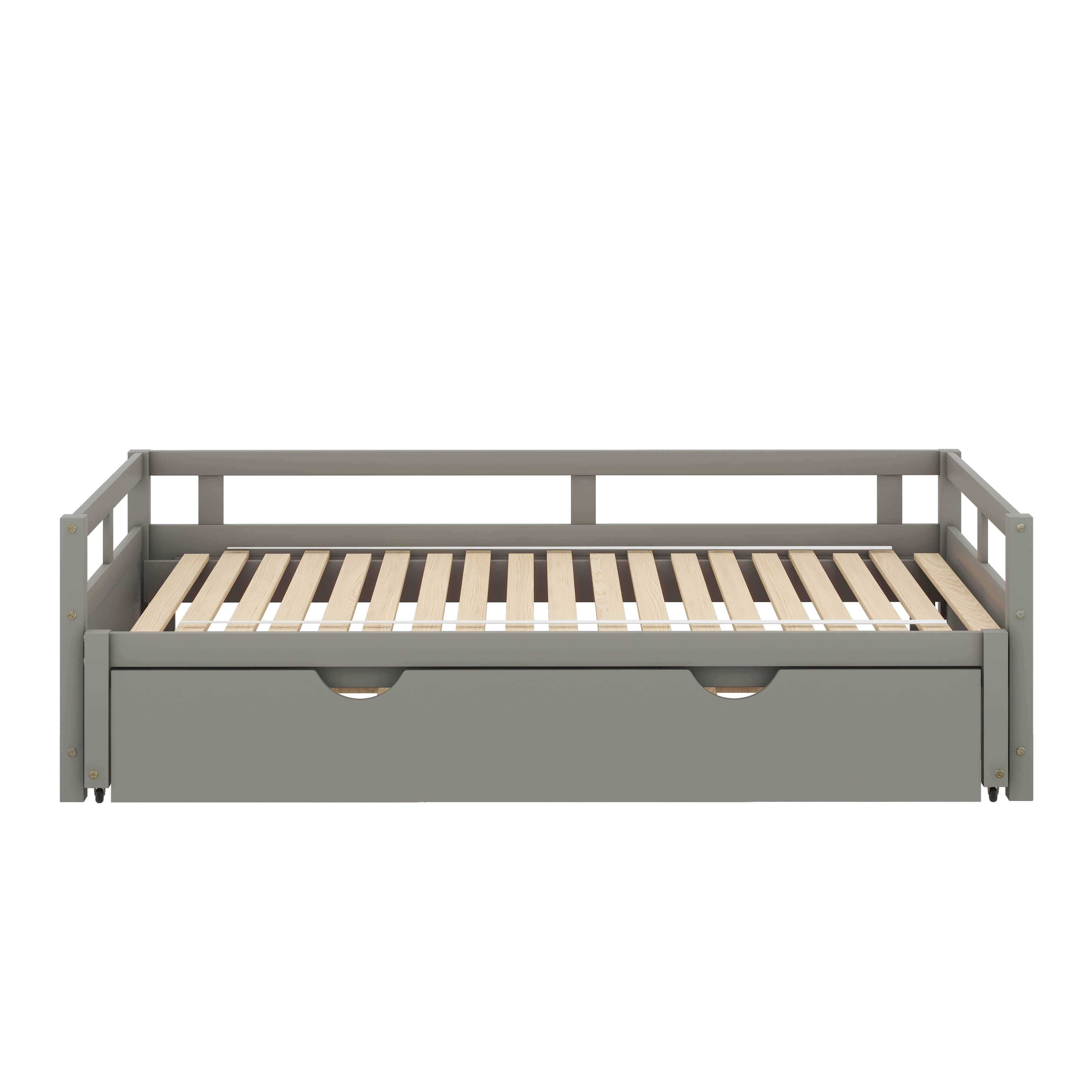 Red Barrel Studio® Expandable Daybed With Underbed Drawer, Wooden ...