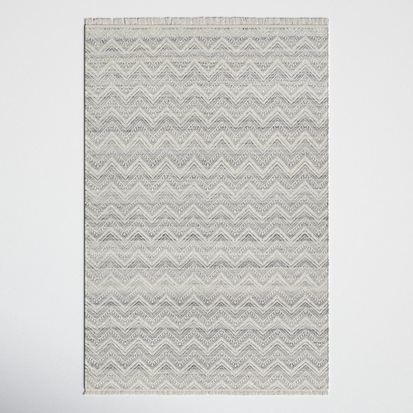 Birch Lane™ Bradson Flatweave Wool Chevron Rug | Wayfair