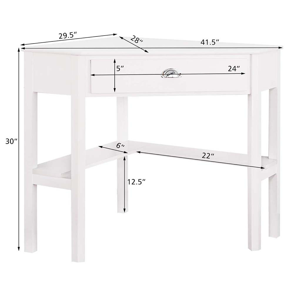 Red Barrel Studio® Corner Desk, Corner Computer Desk With Drawer For ...