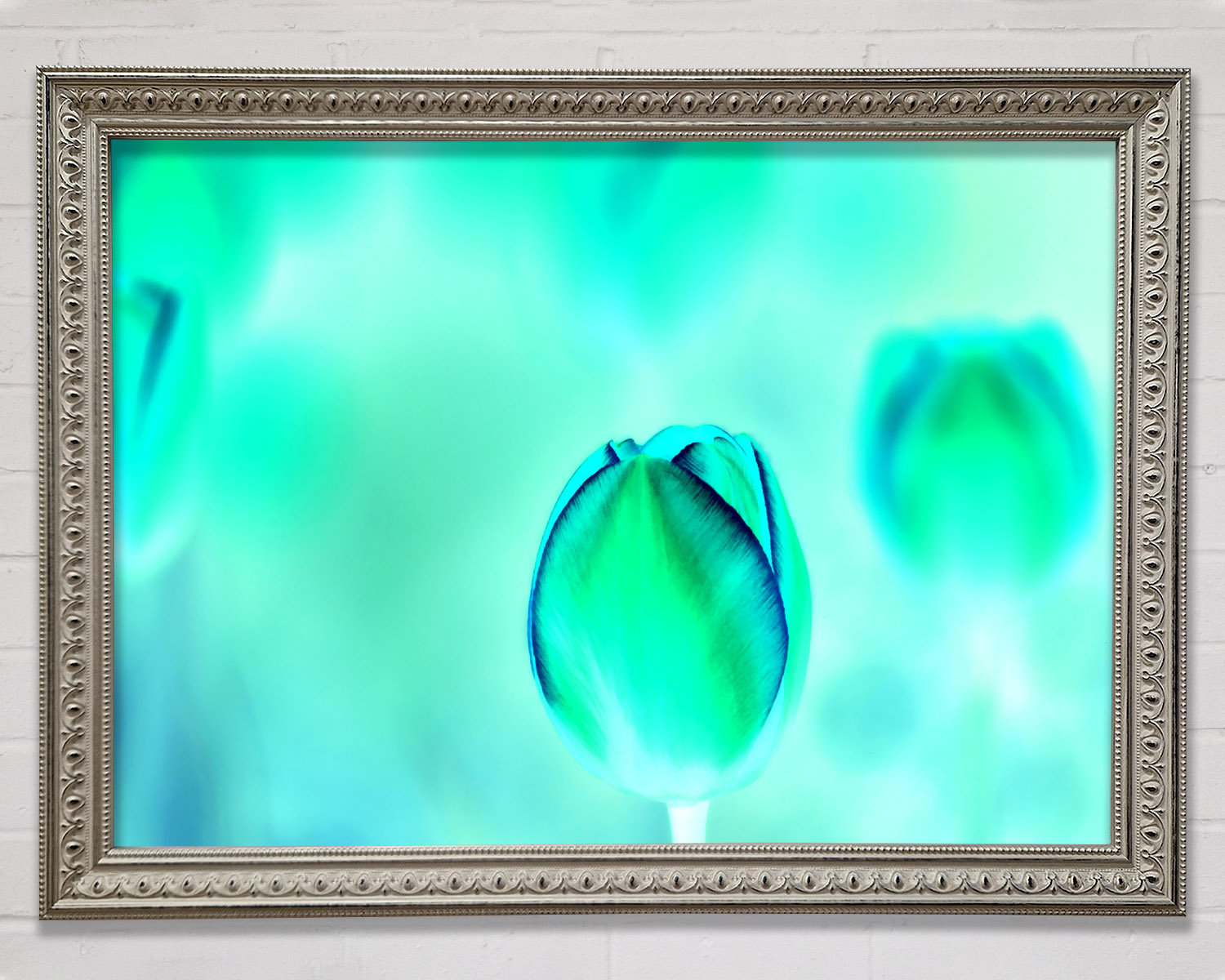Bright Star Turquoise Tulip Framed Print | Wayfair.co.uk
