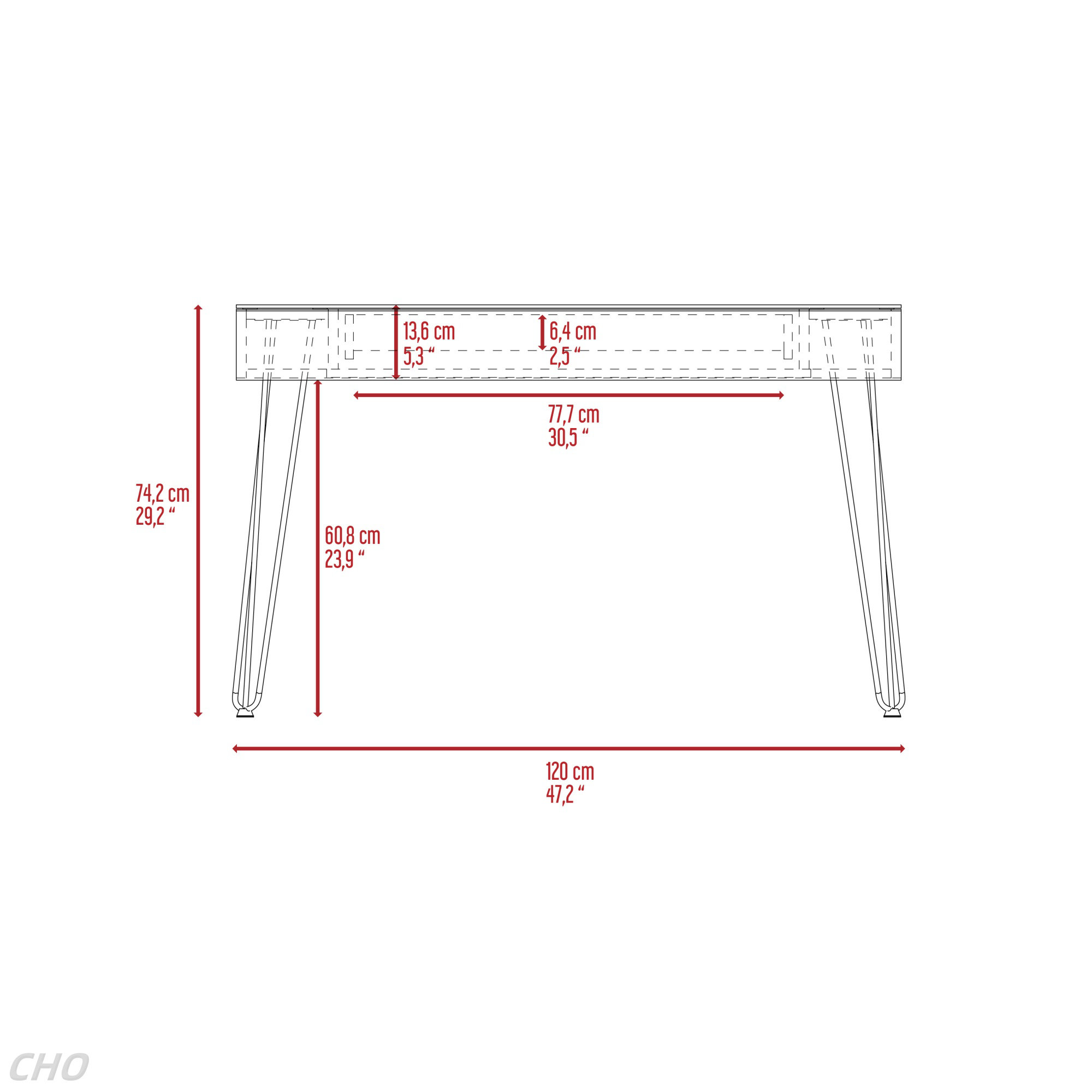 George Oliver Baxter 120 Drawer Desk, Four Legs, One Drawer | Wayfair