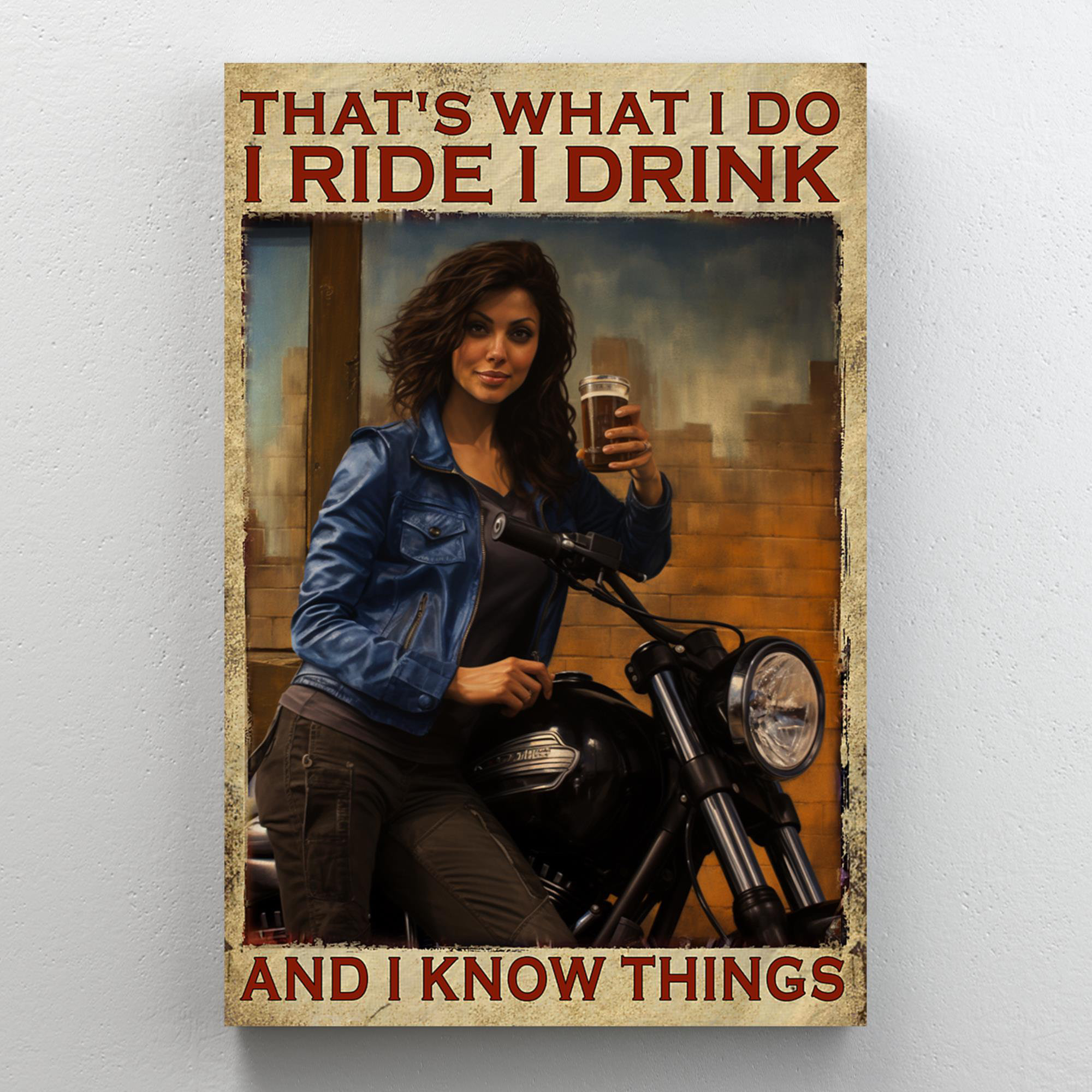 Trinx Woman I Reide I Drink - 1 Piece Rectangle Graphic Art Print On ...