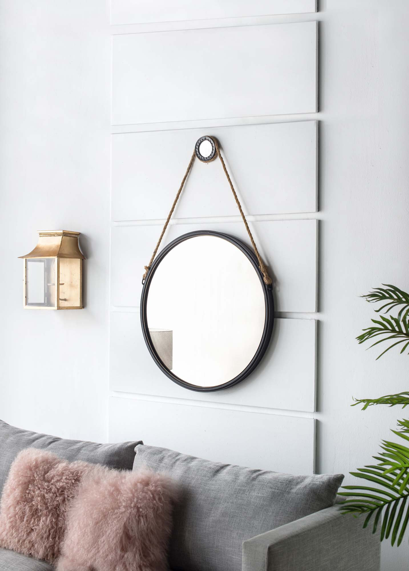 Breakwater Bay Handsome Cleveland Mirror With Rope Strap | Wayfair