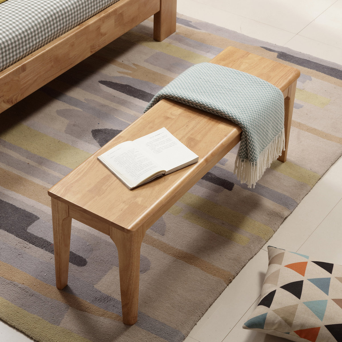 BALANBO Solid Wood Dining Bench Kitchen Dining Seat Entryway Bench ...