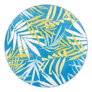 Round Tropical Area Rugs You'll Love | Wayfair
