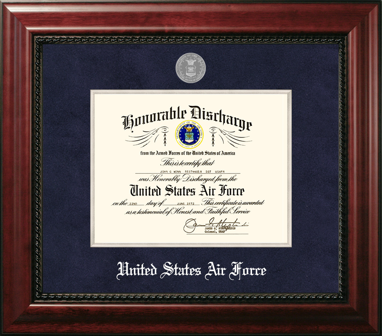 Patriot Frames Air Force Discharge Executive Picture Frame - Wayfair Canada